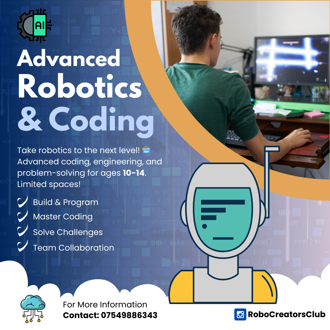 Robo Creators: Advanced Robotics & Coding (Ages 10-14) – Muslim Event